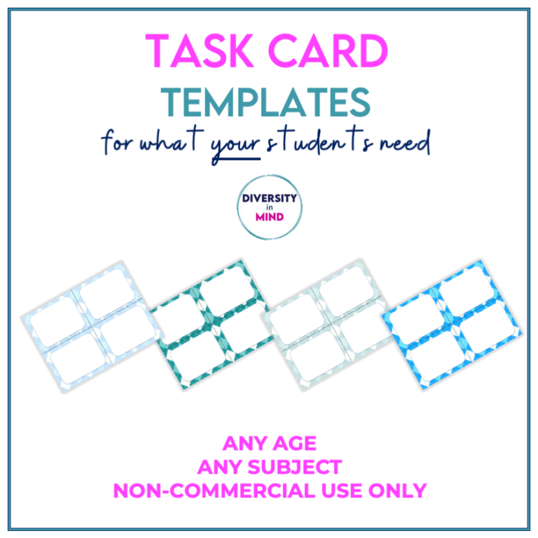 Engaging Ways to Use Task Cards in the Classroom - Diversity in Mind